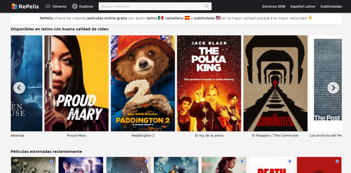 Repelis la nueva plataforma virtual de películas gratis. - Lotomedia